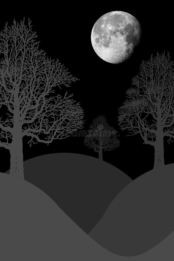 Moon landscape stock illustration. Illustration of hills - 17946869
