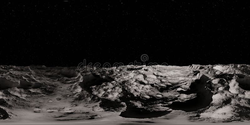 Moon Landscape HDRI, Spherical Environment Panorama Background Map ...