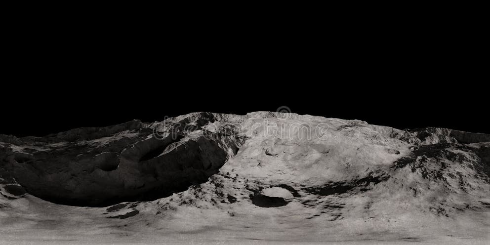 Moon Landscape HDRI, Spherical Environment Panorama Background Map ...