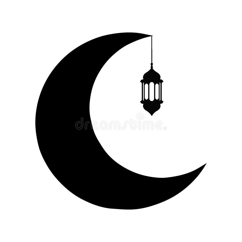 Moon with a Lantern on a String Stock Vector - Illustration of text ...