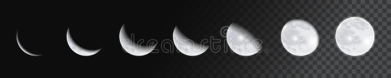 Moon Light. Crescent Phases. Transparent Lunar Moonlight. Thin Sky ...