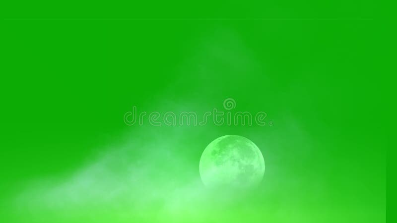 Moon Light and Fog Motion Graphics with Green Screen Background Stock ...