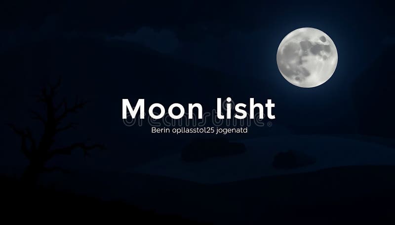 "Moon Light" Text Typography, Dark Background, Inspirational Quote ...