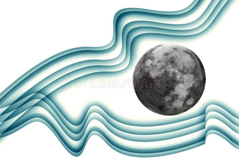 Moon With Lines Picture. Image: 4409107