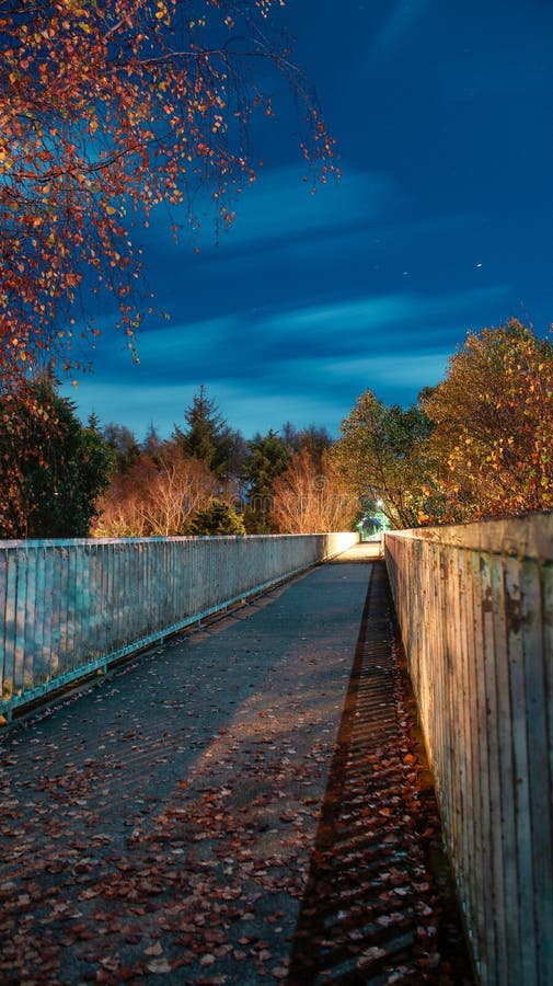 Moon Lit Nights on the Overpass Stock Image - Image of nature, evening ...