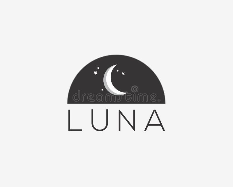 Moon Logo Design, Creative Moon Logo, Night Logo. Stock Illustration ...