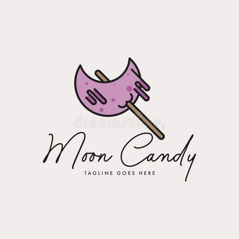 Moon Candy Logo Design Concept for Business Identity Template Stock ...