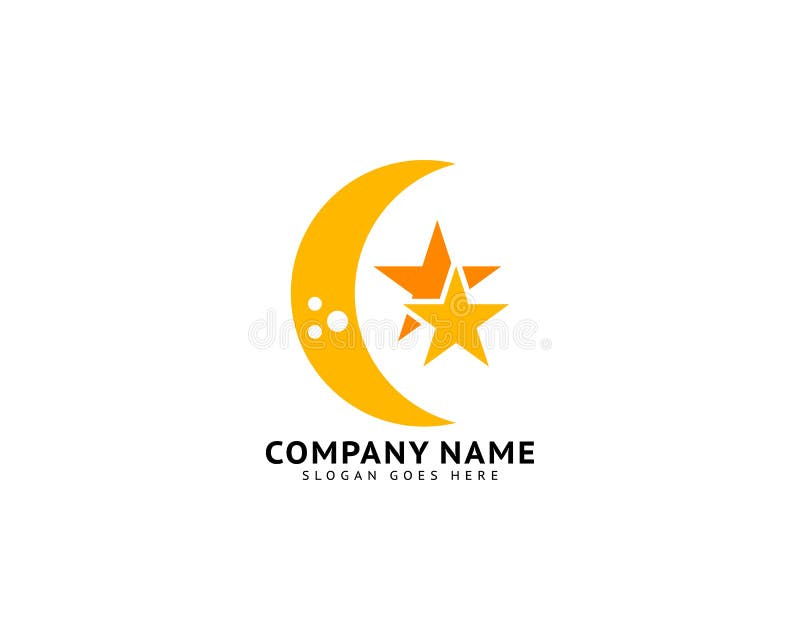 Moon Logo Design Vector Template Stock Vector - Illustration of logo ...
