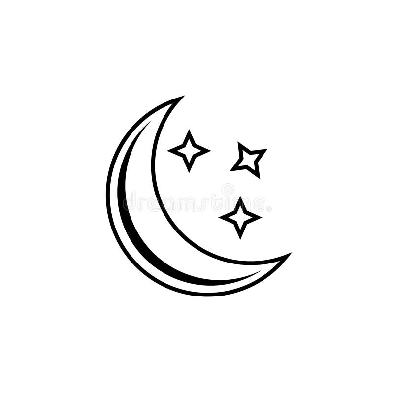Moon logo icon vector stock illustration. Illustration of light - 260222828