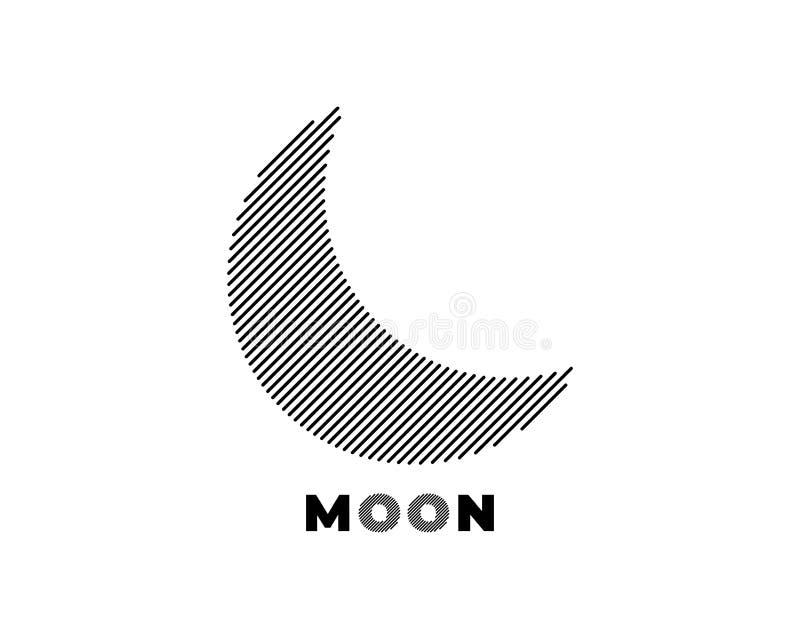 Moon Logo Icon Vector Isolated . Text Logo MOON Isolated on White ...