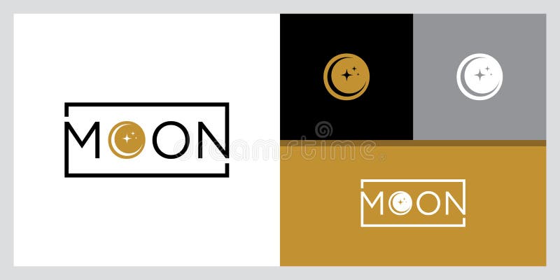 Moon Logo Modern and Star Logo Design Icon Vector Stock Vector ...