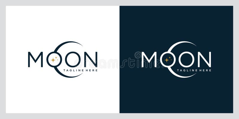 Moon Logo Modern and Star Logo Design Icon Vector Stock Vector ...