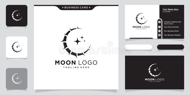 Moon Logo Modern and Star Logo Design Icon Vector Stock Vector ...