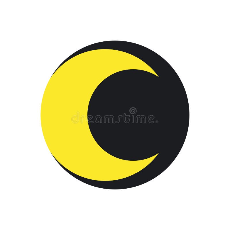 Moon Logo Vector Template stock vector. Illustration of flat - 346450302