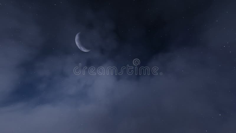 The Moon in the Lush Passing Clouds Stock Footage - Video of cold ...