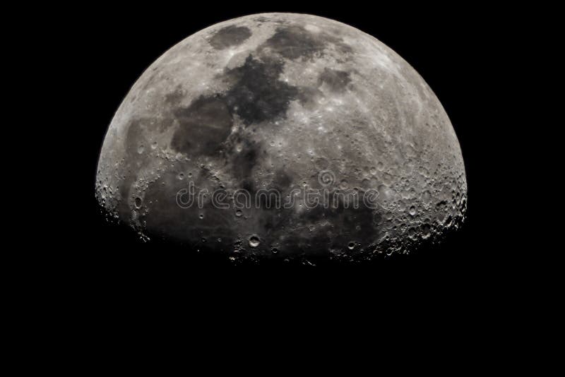 The moon, March 16, 2019 stock photo. Image of astro - 205624402