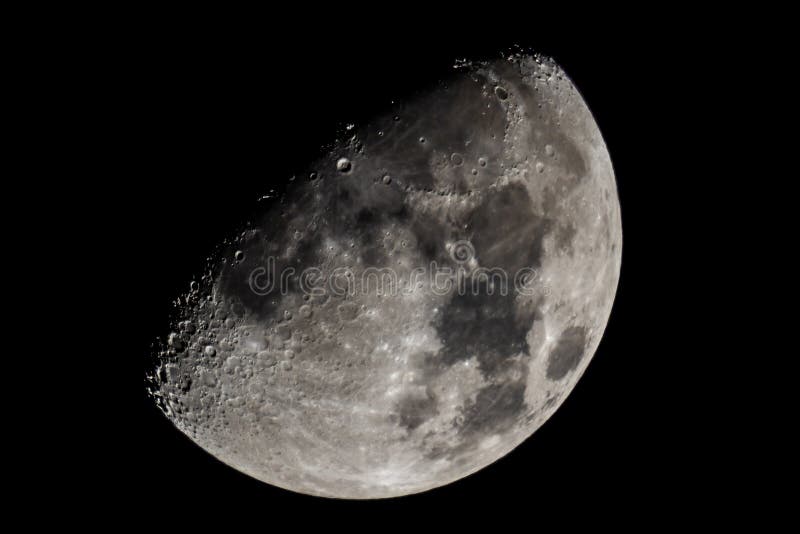The moon, March 16, 2019 stock image. Image of cycle - 205624405
