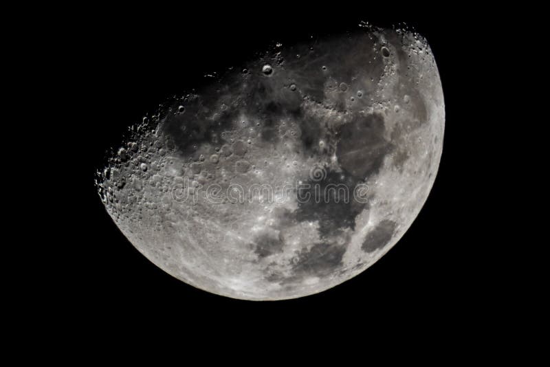 The moon, March 16, 2019 stock image. Image of celestial - 205624425