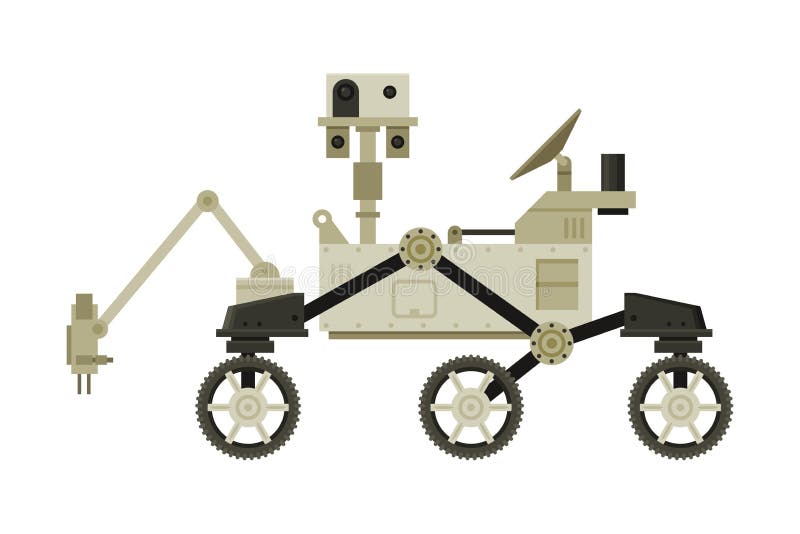 Moon or Mars Rover, Robotic Space Vehicle, Cosmos Exploration Theme ...