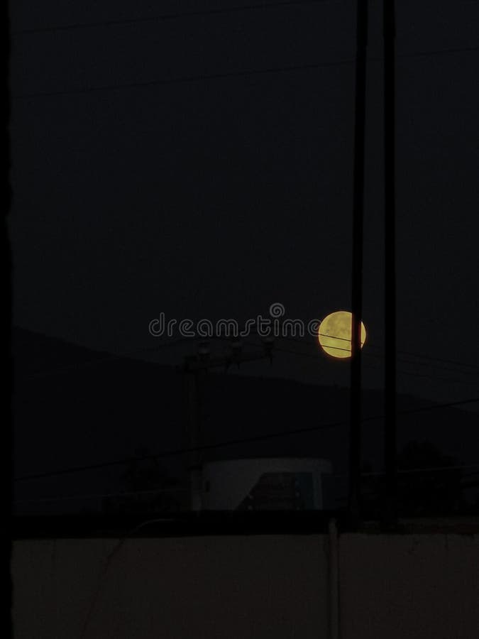 Moon at midnight stock photo. Image of white, circle - 187426494