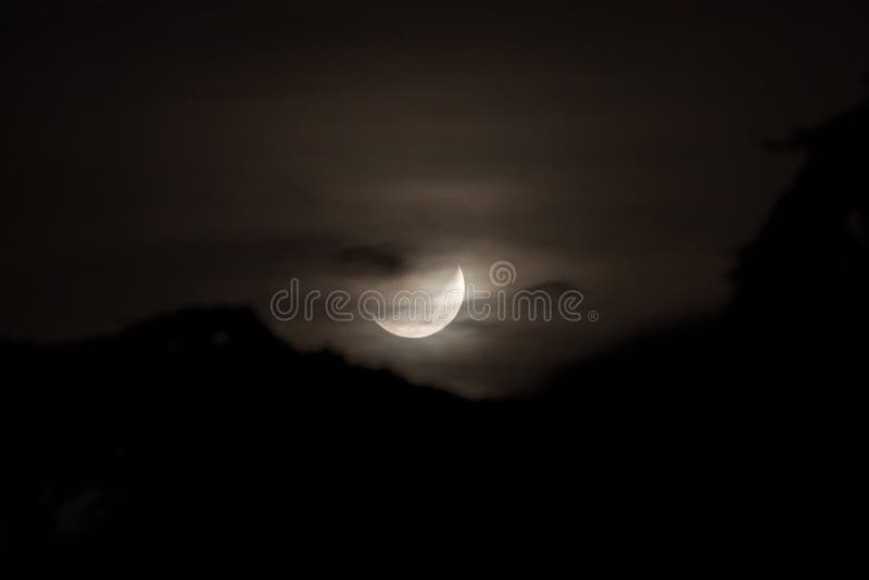 Moon and mist stock image. Image of circle, dark, glowing - 91686465
