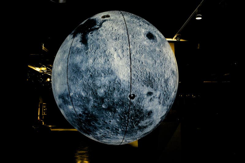 The Moon Model Made by Students with Paper and Pen Stock Image - Image ...
