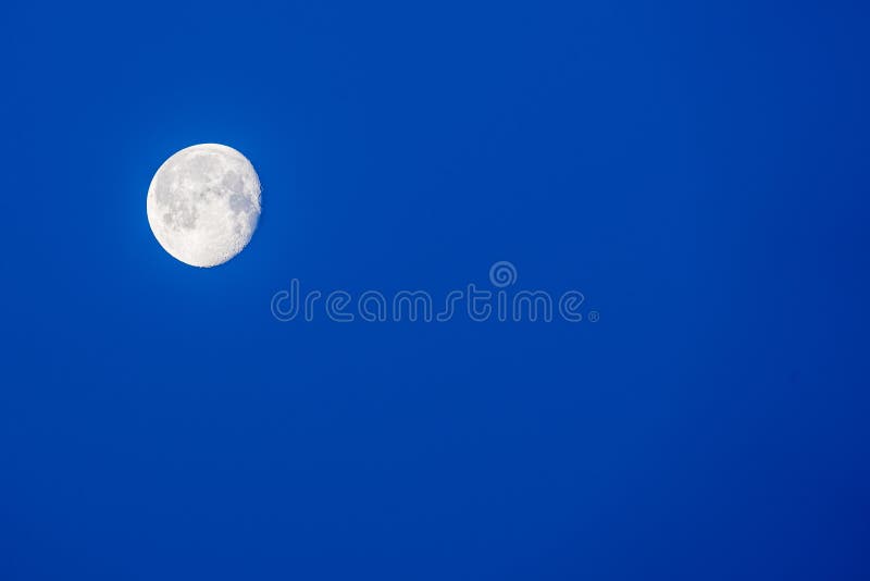 Moon in the morning stock image. Image of planet, morning - 214958217
