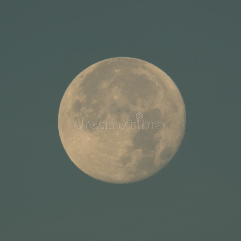 Moon in the morning sky stock photo. Image of supermoon - 62034976