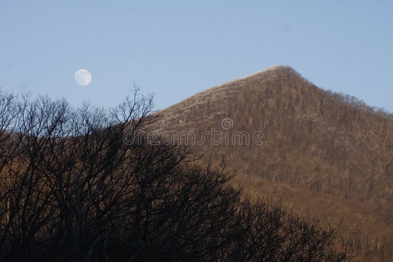 Moon and Mountain stock photo. Image of nature, scenic - 29196632