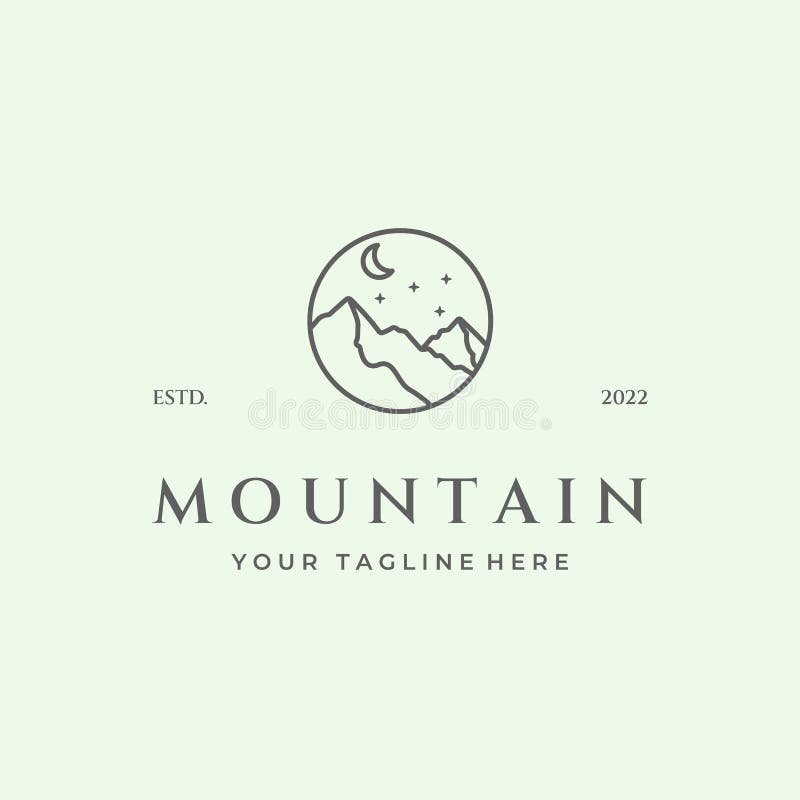 Mountain Lake Moon Logo Stock Illustrations – 192 Mountain Lake Moon ...