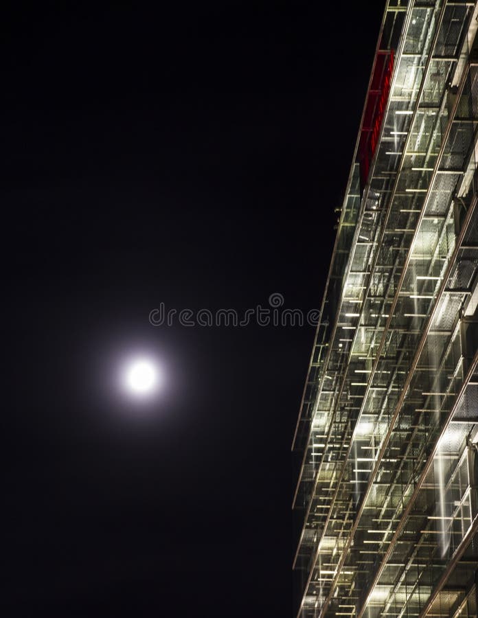 Moon night building stock image. Image of sight, design - 27868515