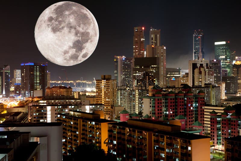 Moon Night City Hd Moon City HD Wallpapers | Pxfuel
