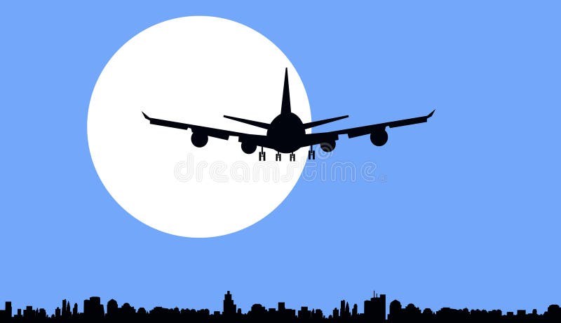 Night flight stock illustration. Illustration of decoration - 497867