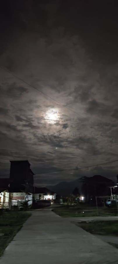 Moon night Indonesia stock photo. Image of beautiful - 265695138