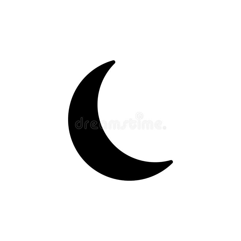 Moon, Night, Moonlight, Midnight Icon Vector Illustration Logo Template ...