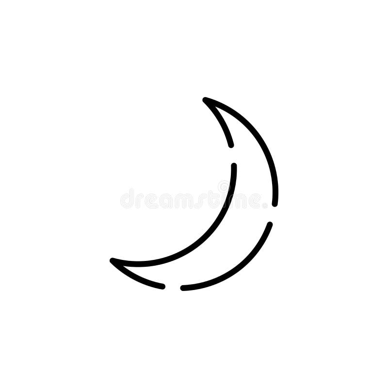 Moon, Night, Moonlight, Midnight Icon Vector Illustration Logo Template ...