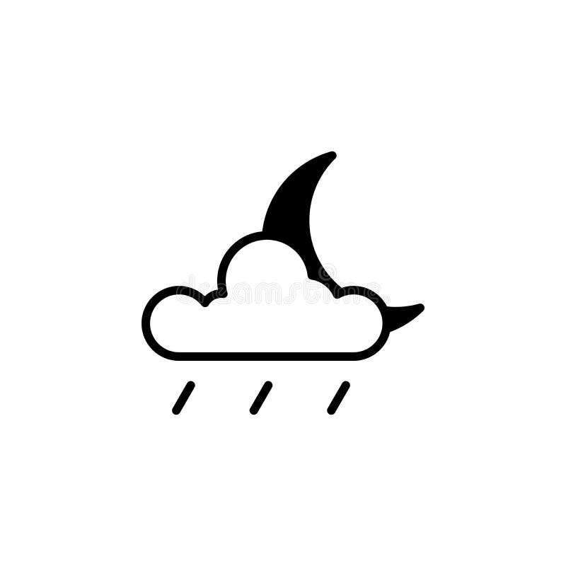 Moon, Night, Moonlight, Midnight Icon Vector Illustration Logo Template ...