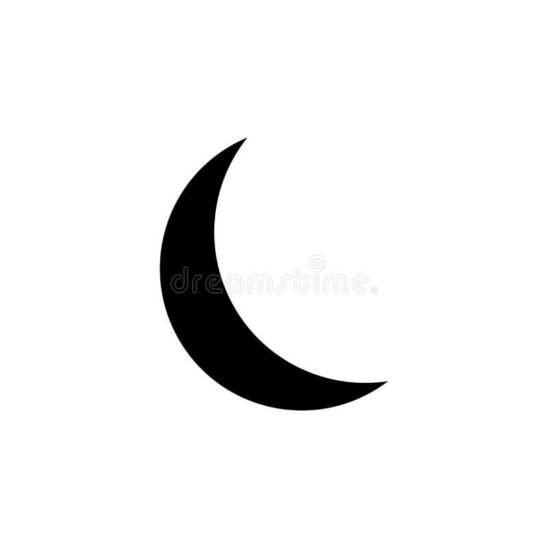 Moon, Night, Moonlight, Midnight Icon Vector Illustration Logo Template ...