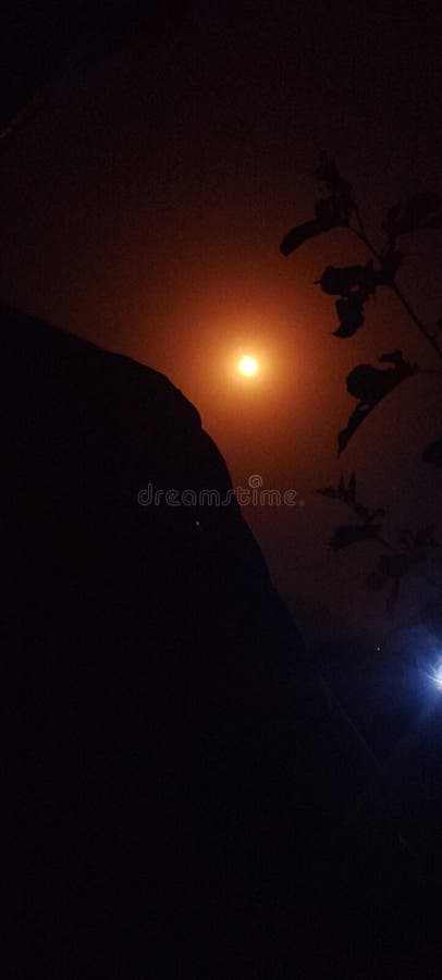 Moon at Night! Seen Beautiful Stock Photo - Image of beautiful, night ...