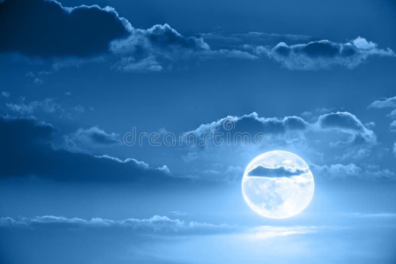 Moon in night sky stock photo. Image of color, moonrise - 15609286