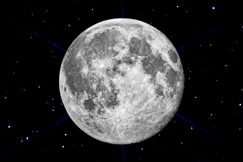 The Moon in the Night Sky Close-up. 3D Rendering Stock Image - Image of universe, sphere: 299026641