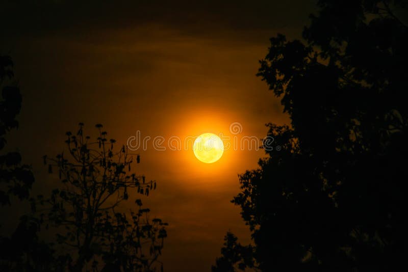 Moon with Night Sky and Cloud in Full Moon Stock Image - Image of ...
