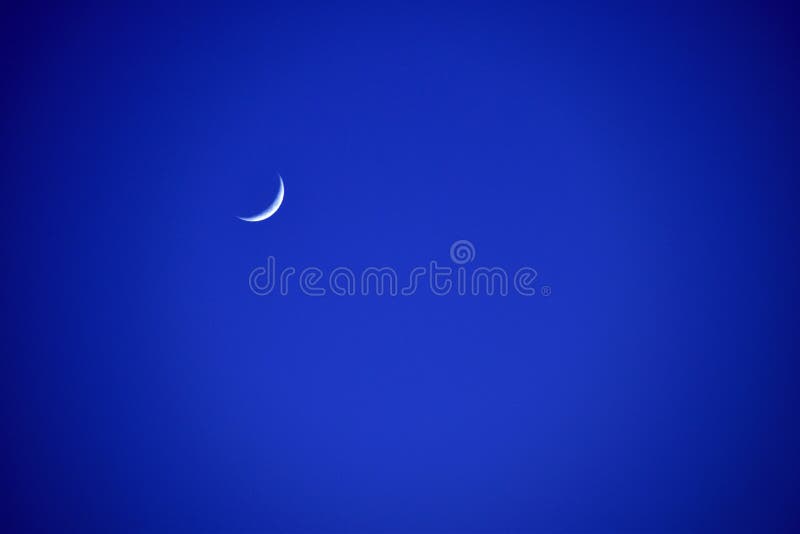 The Moon in the Nightfall Sky Stock Image - Image of nightfall, moon ...