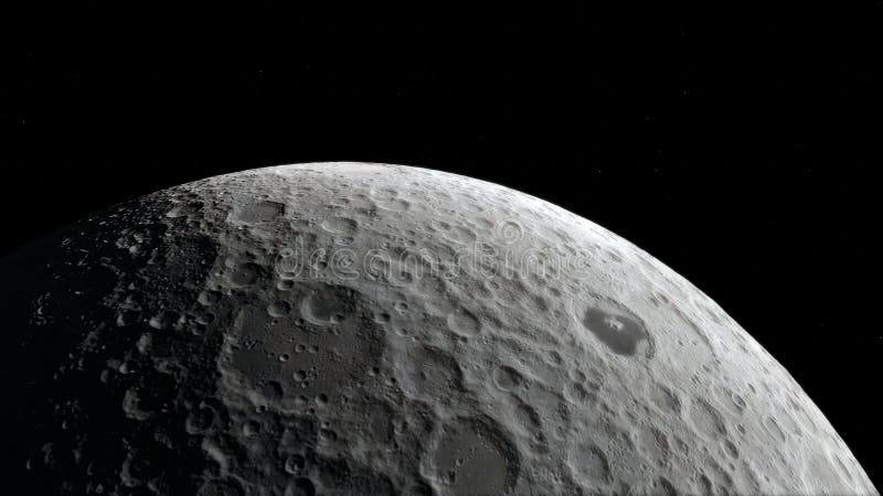 Moon in Outer Space, Surface. High Quality, Resolution, 4k Stock ...
