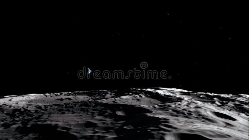 Moon in Outer Space, Surface. High Quality, Resolution, 4k Stock ...