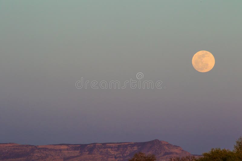 Moon over Book Cliffs stock image. Image of rocks, night - 53884277