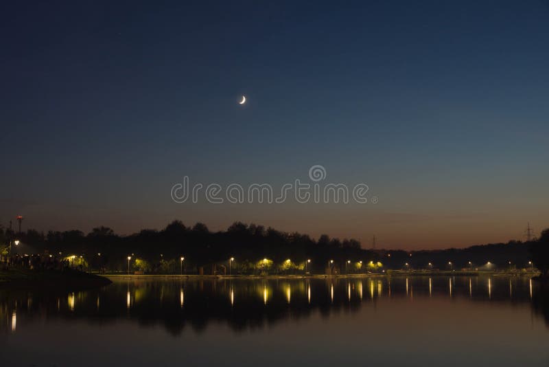 534 Moon Over Pond Stock Photos - Free & Royalty-Free Stock Photos from ...