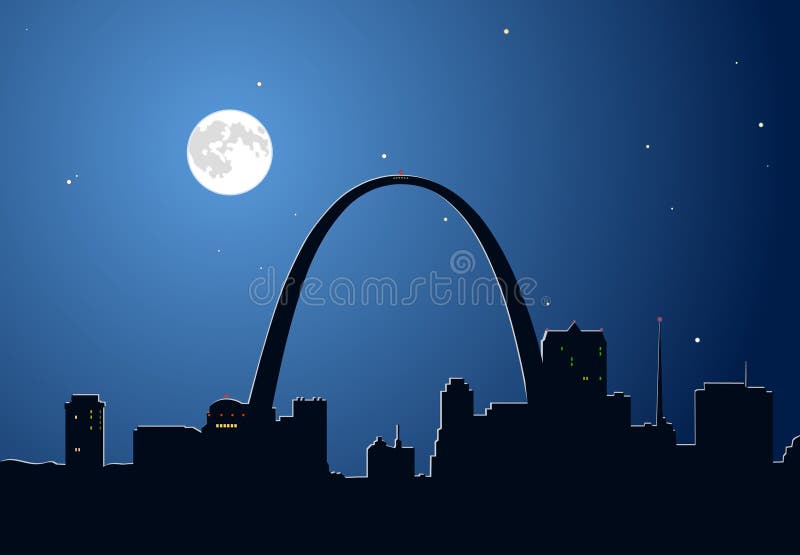 St_Louis_sunset stock vector. Illustration of dusk, graphic - 1164522