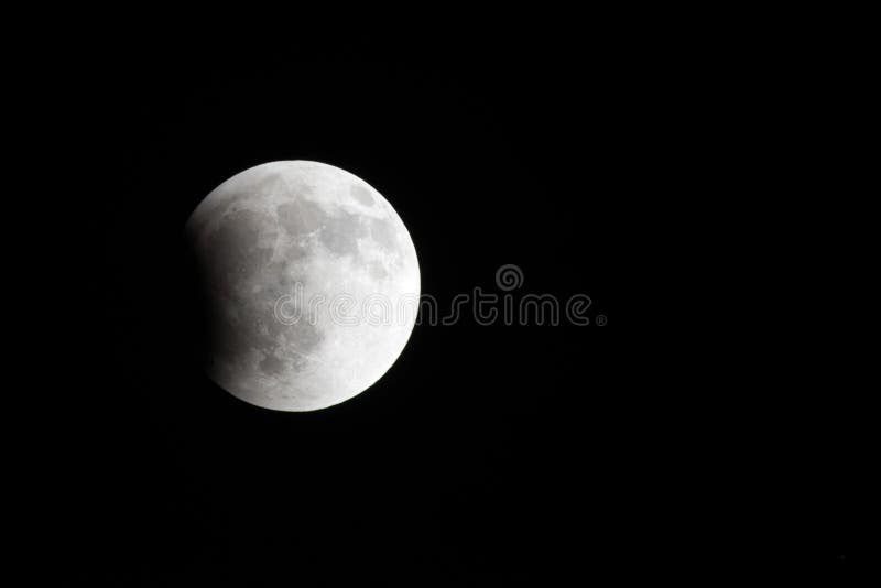 Moon partial lunar eclipse stock image. Image of partial - 39933937