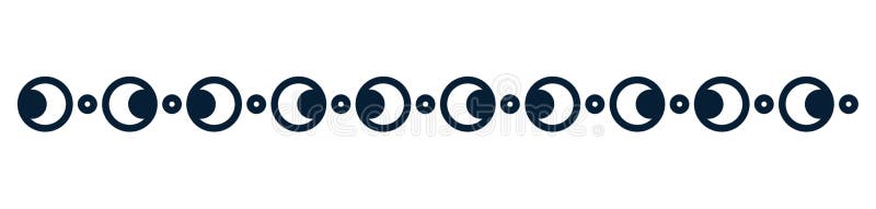 Moon Pattern Border Design. Vector Illustration Decorative Design Stock ...